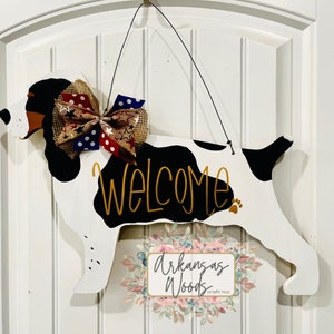 Spaniel Dog Door Hanger: Custom Dog Decor - Etsy