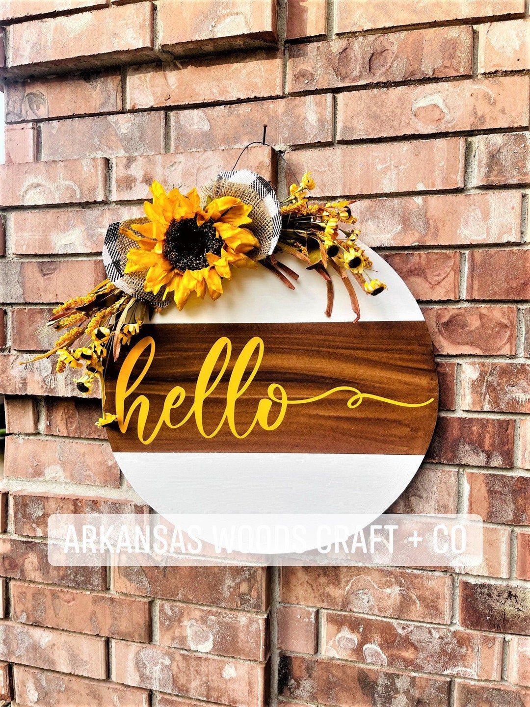 Sunflower Door Hanger, Fall Door Hanger, Pumpkin Door Hanger, Fall ...