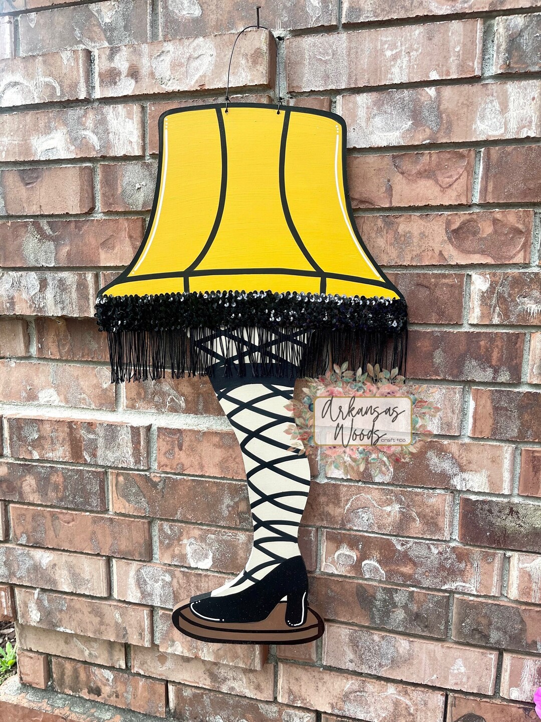 Light up Leg Lamp Door Hanger, Christmas Story Door Hanger, Christmas ...
