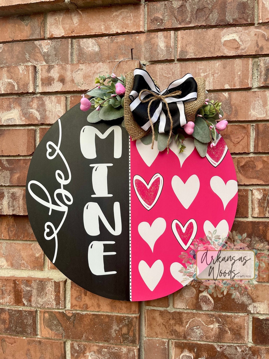 XOXO Door Hanger, Be Mine Door Hanger, Valentines Day Door Hanger, Valentines Decor, Love Door ...