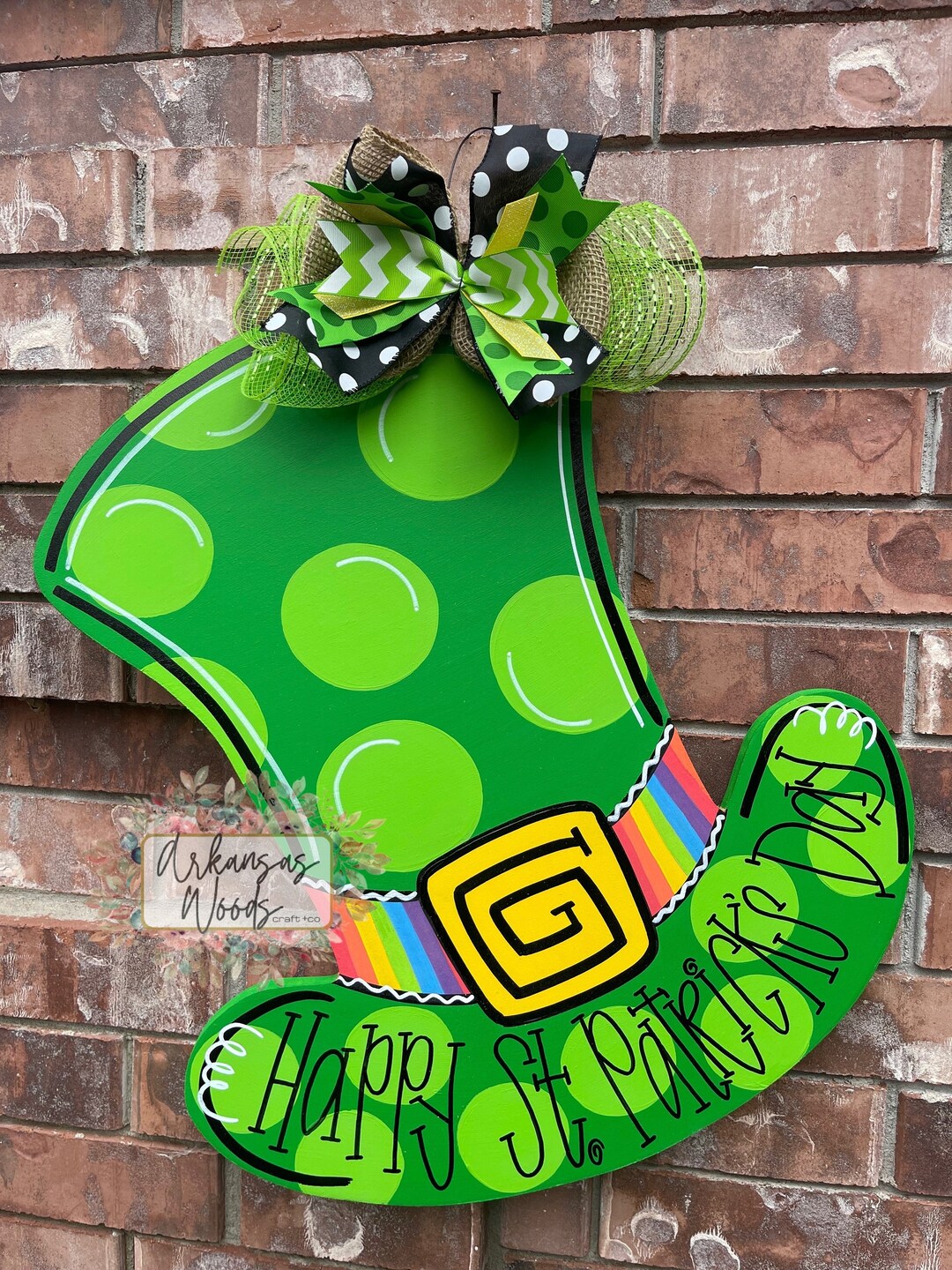Leprechaun Hat Door Hanger: Hand-painted St Patricks Day Decor - Etsy