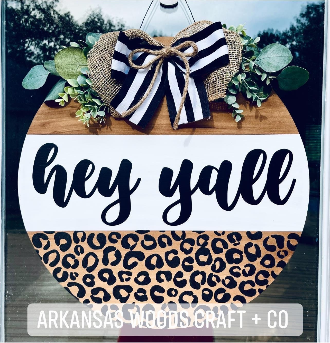 Leopard Print Door Hanger Farmhouse Door Hanger Farmhouse | Etsy