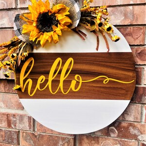 Sunflower Door Hanger, Fall Door Hanger, Pumpkin Door Hanger, Fall ...