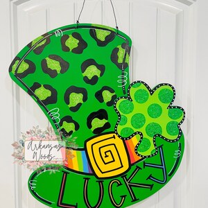 St Patricks Day Door Hanger, St Pattys Day Door Hanger, Leprechaun Hat ...
