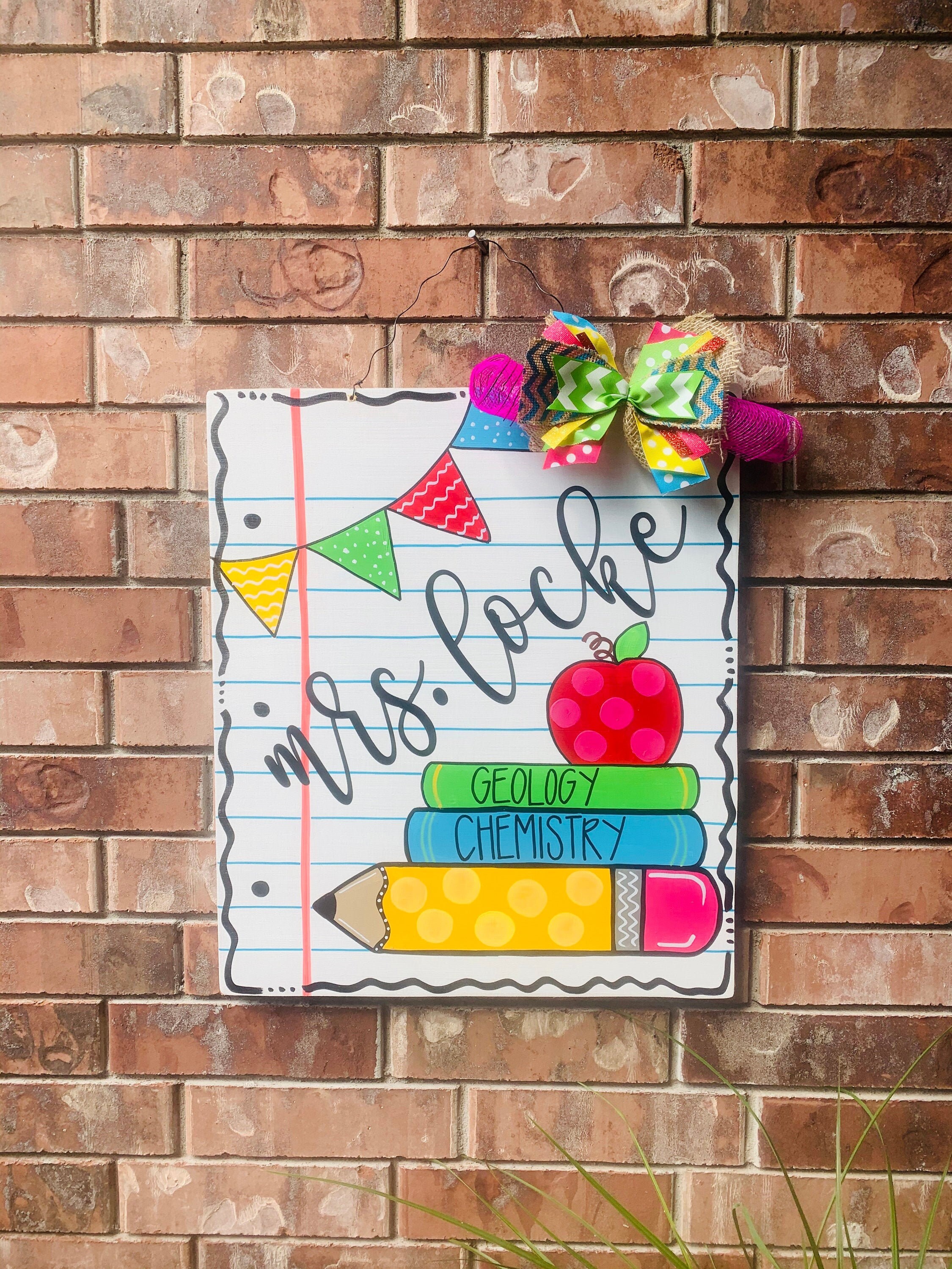 Pencil Door Hanger Template Back to School Door Hanger Template First ...