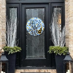 Happy New Year Door Hanger, Sprinkles Door Hanger, Confetti Door Hanger ...