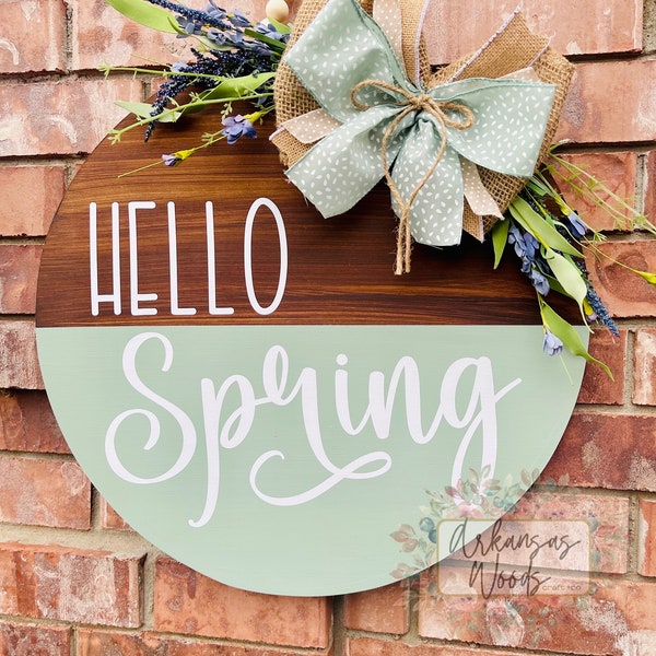 Hello Spring Door Hanger - Etsy