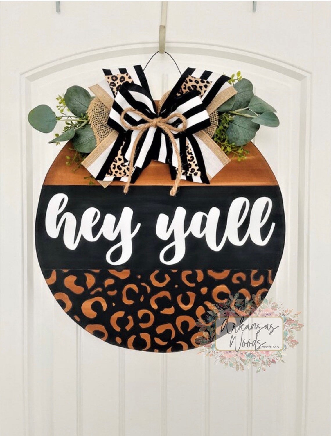 Leopard Print Door Hanger Farmhouse Door Hanger Farmhouse - Etsy