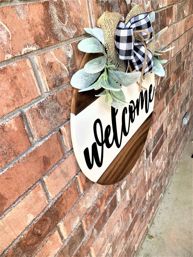 Welcome Door Hanger Farmhouse Door Hanger Year Round Door - Etsy