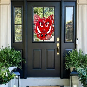 Razorback Hog Door Hanger: Arkansas Football Decor - Etsy
