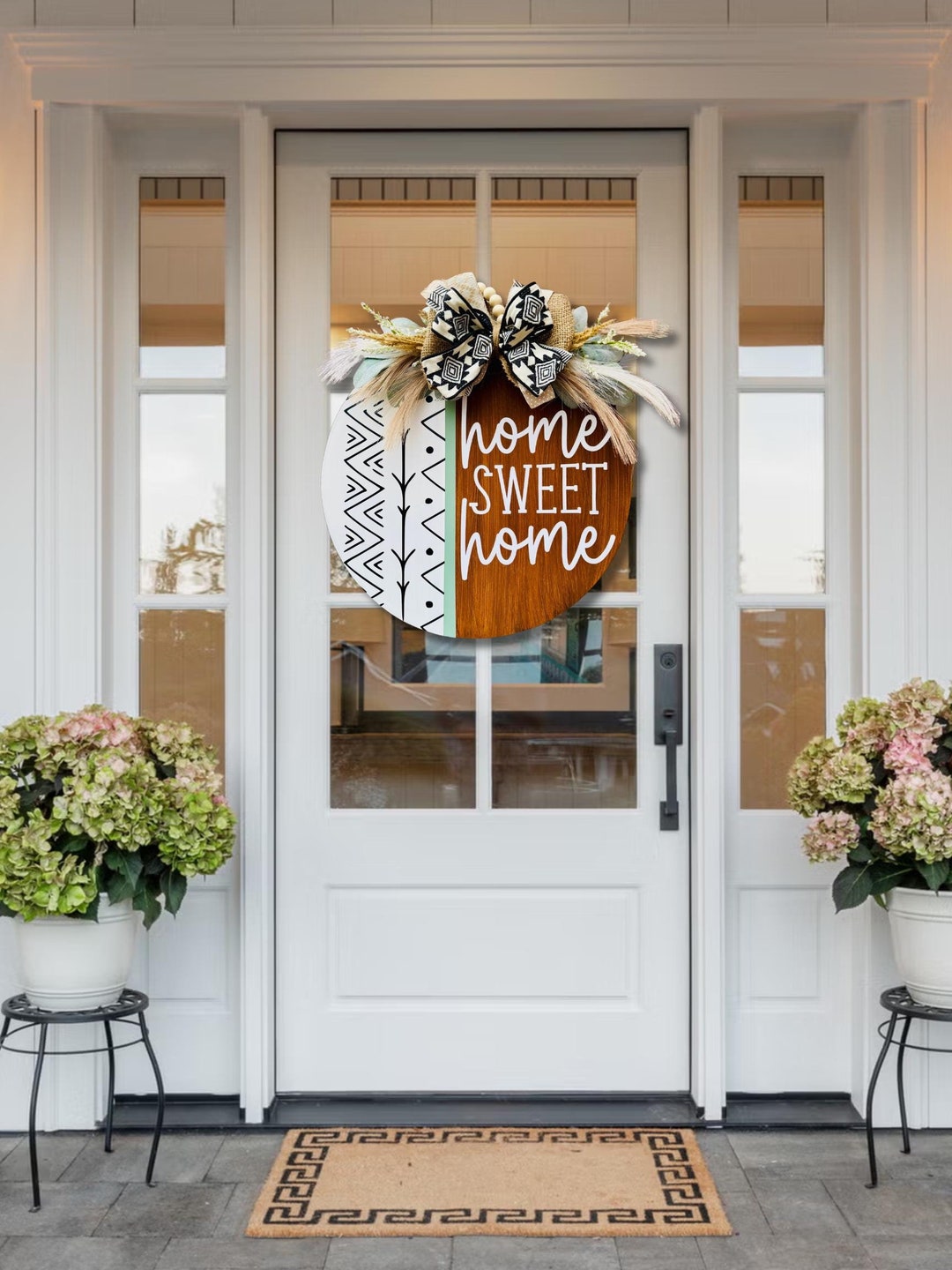 Boho Door Hanger, Hello Door Hanger, Farmhouse Door Hanger, Farmhouse ...