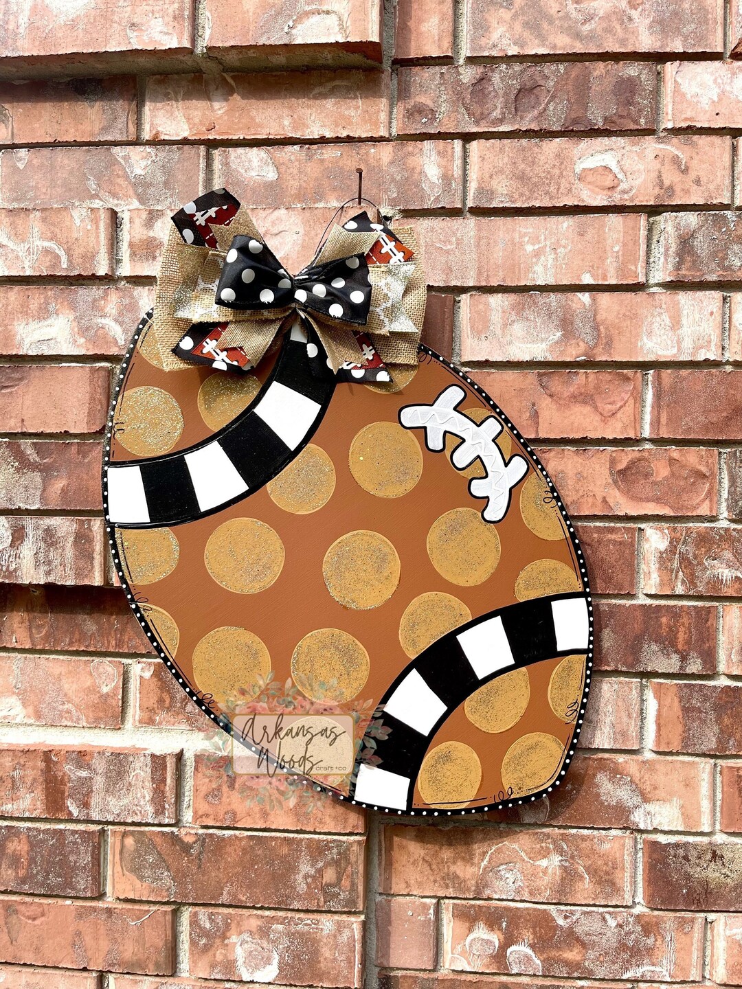 Football Door Hanger, Customized Football Door Hanger, Fall Door Hanger ...