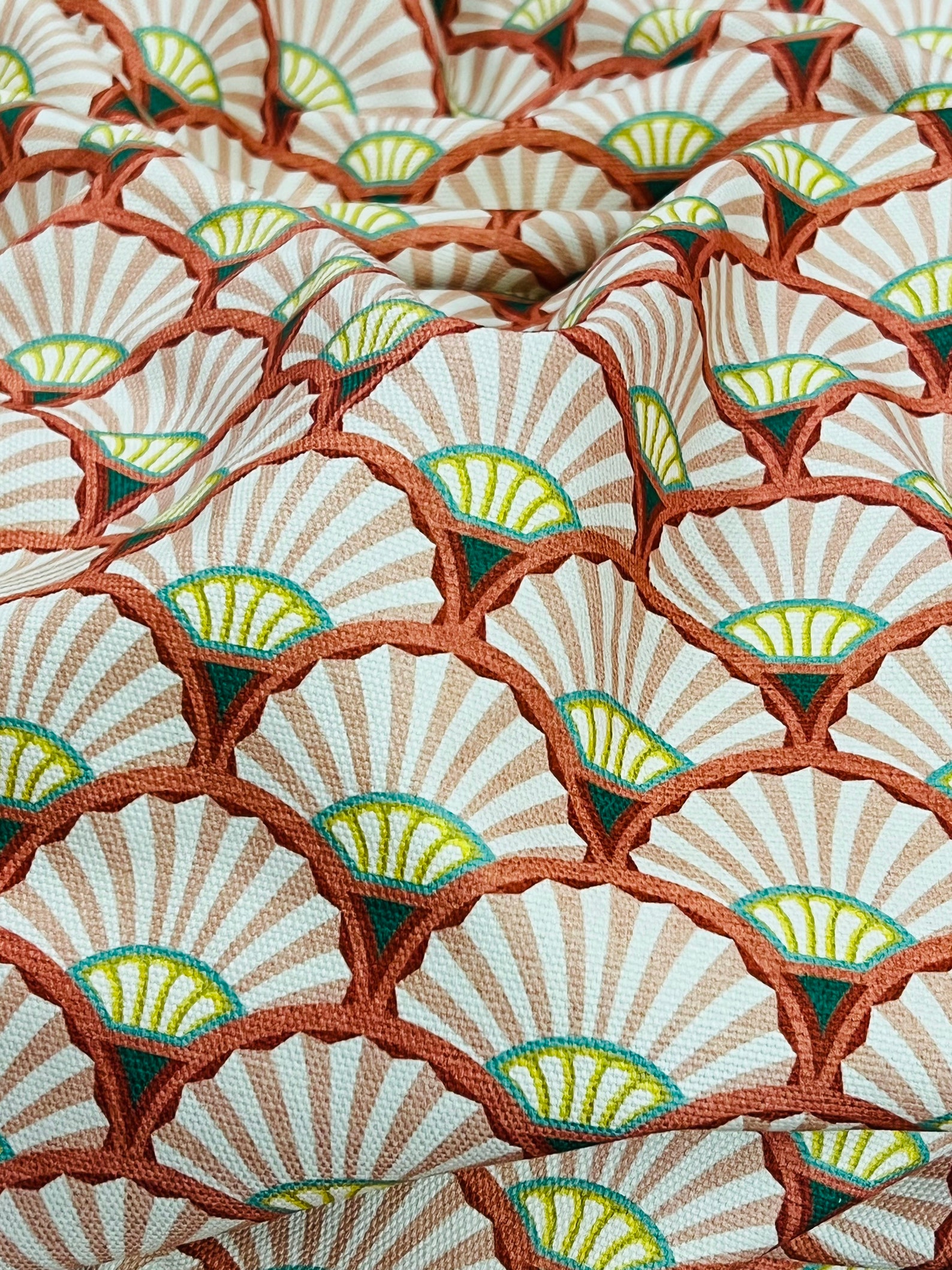 Art Deco Fan Design Fabric - Etsy