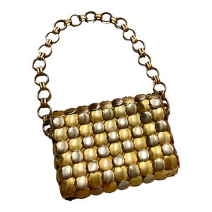 Vintage Rare 1960s Paco Rabanne Gold + Silver Two - Tone Metal Disc ...