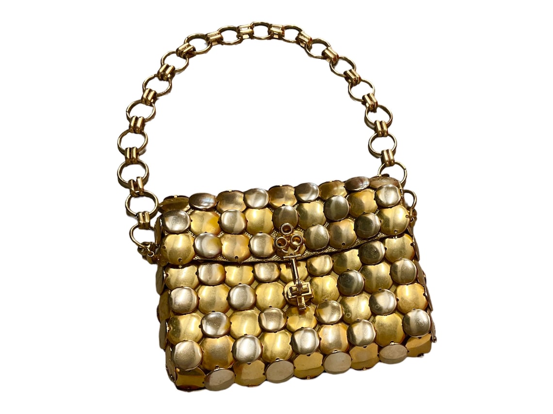 Vintage Rare 1960s Paco Rabanne Gold Silver Two Tone Metal - Etsy