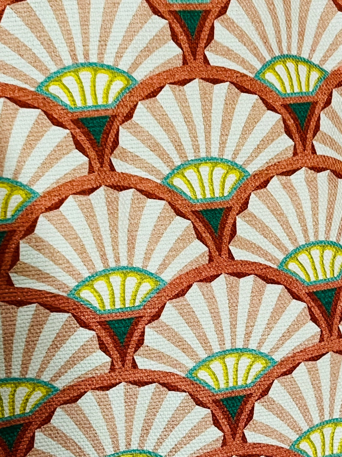 Art Deco Fan Design Fabric - Etsy