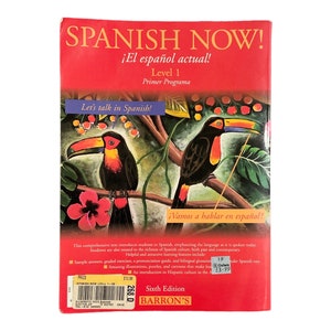 Spanish NOW! Level 1, Textbook/workbook, BARRON’S - Etsy