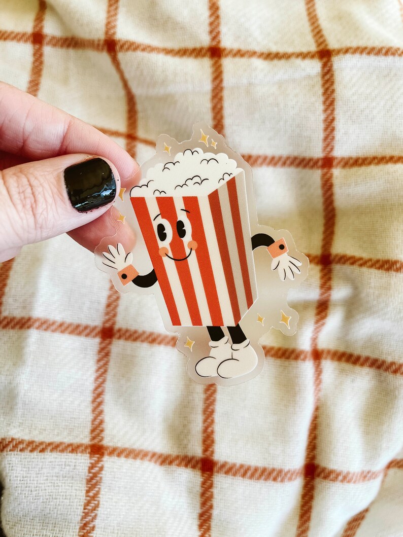Vintage Popcorn Movie and Film Vinyl Sticker - Etsy