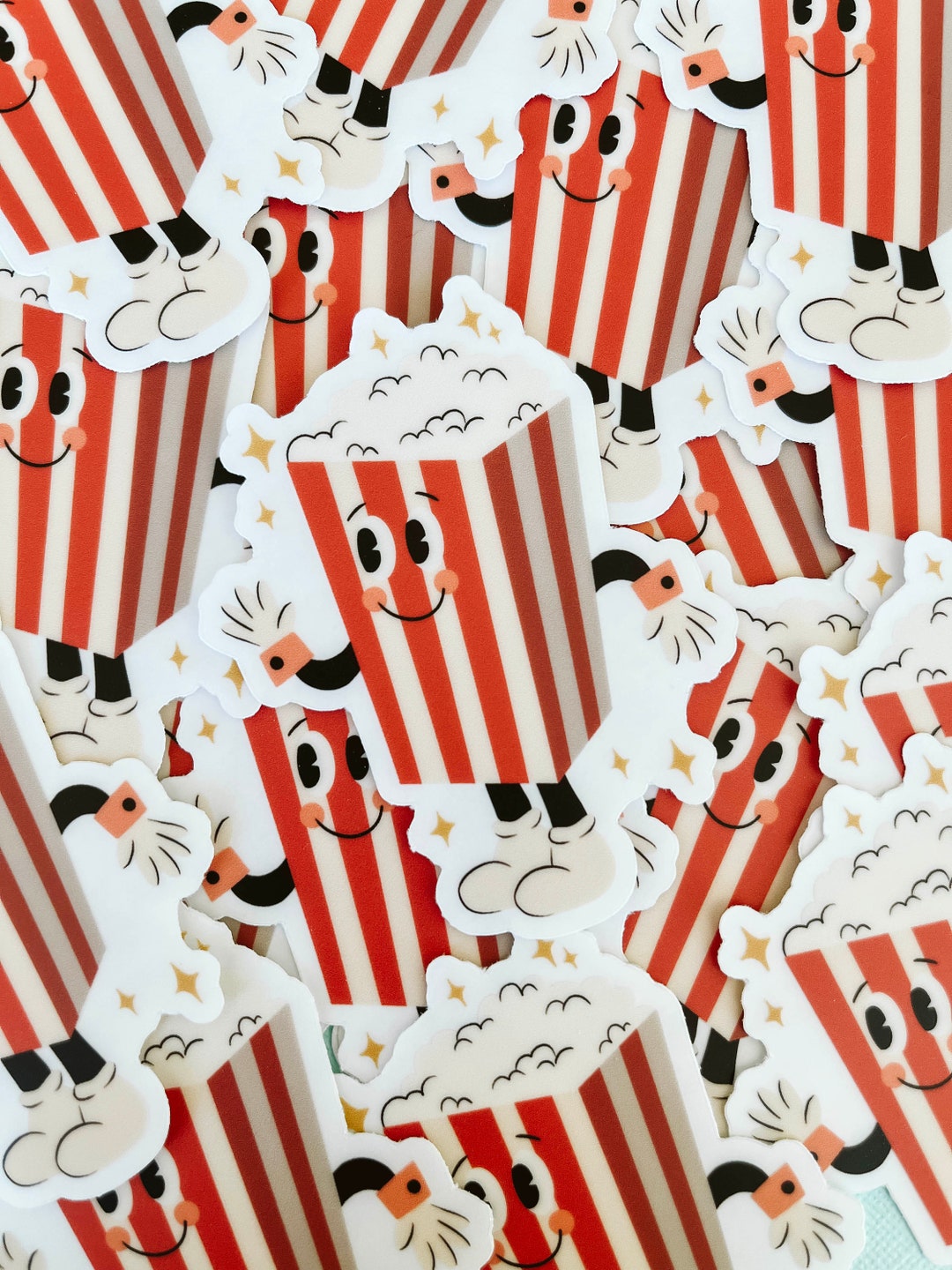 Vintage Popcorn Movie and Film Vinyl Sticker - Etsy