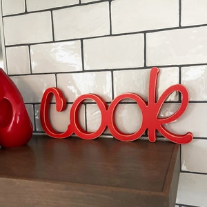 Rustic Wood Home Sign COOK Restaurant Decor Kitchen Decor - Etsy