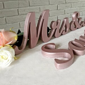 Personalized Mr & Mrs Name Sign | Freestanding Family Name Letters ...