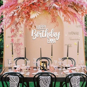 Happy Birthday Sign, Happy Birthday Sign With a Name, Birthday Wall ...