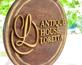 3d Circle Logo Sign - Etsy