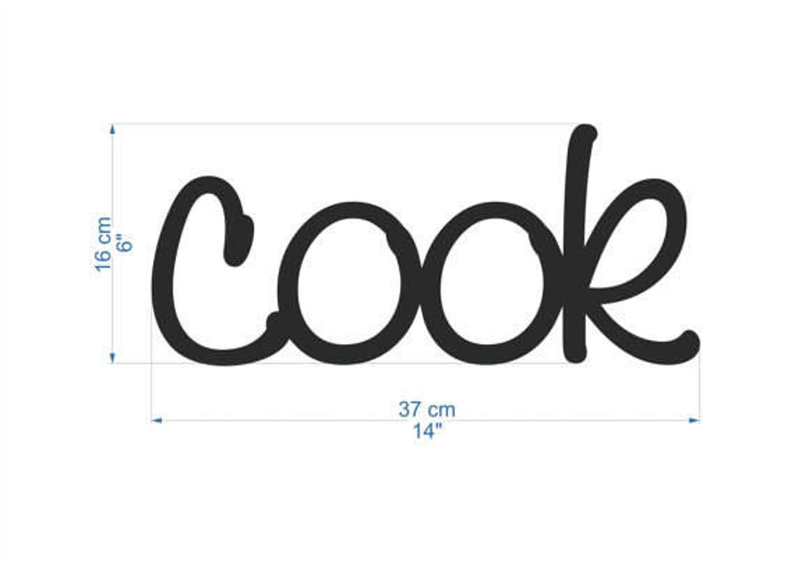 Rustic Wood Home Sign COOK Restaurant Decor Kitchen Decor | Etsy