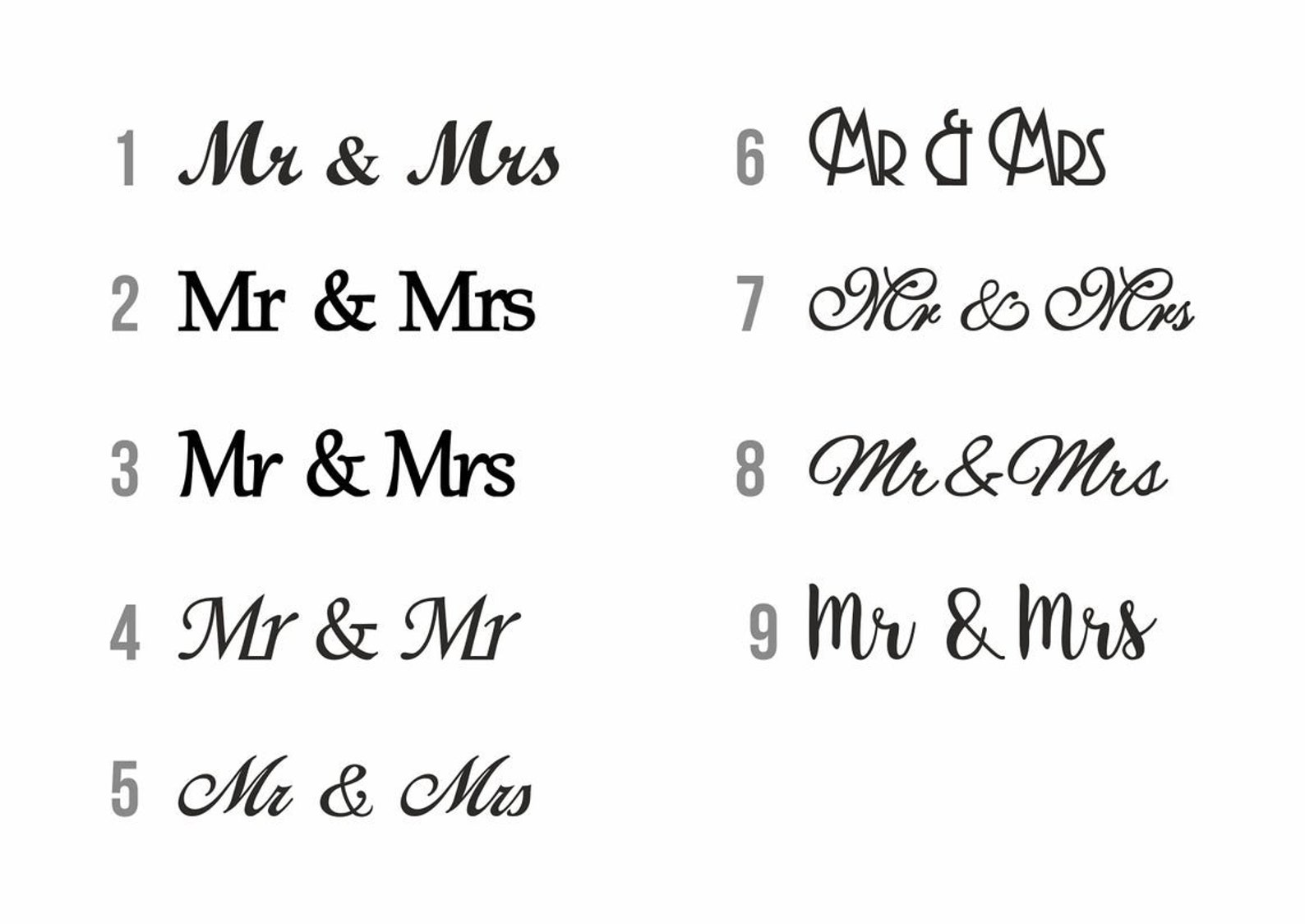 Elegant Script Mr & Mrs Wood Signs for Head Table at Wedding - Etsy