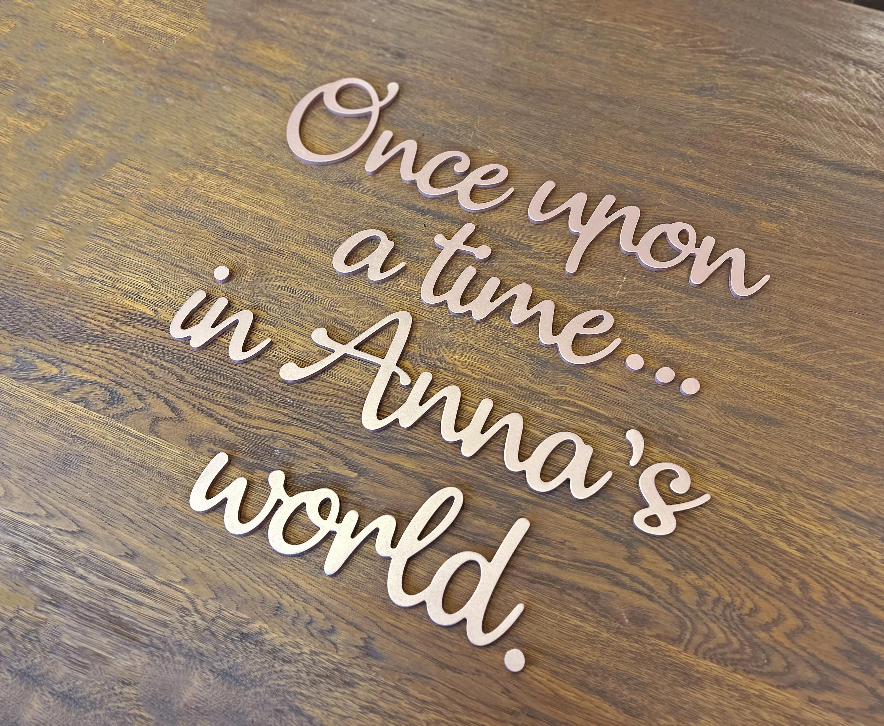Personalized "once Upon a Time" Wood Sign | Custom Name Nursery Reading ...