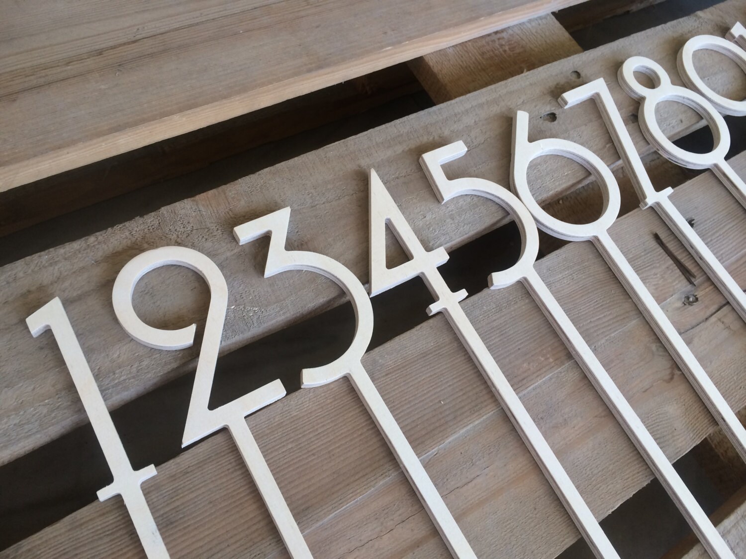 Table Numbers on Sticks for Wedding Table Decoration Flower - Etsy