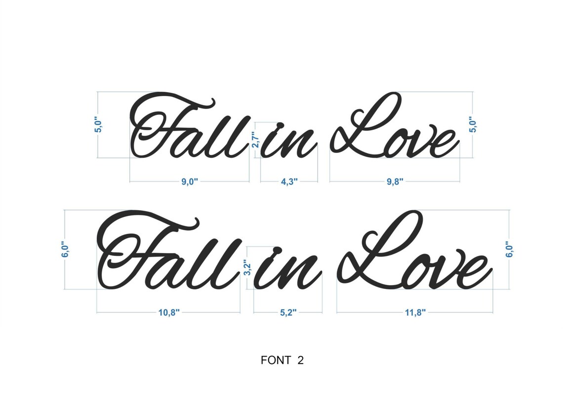 Fall in Love Sign. Love Gold Sign. Lovely Home Decoration. | Etsy