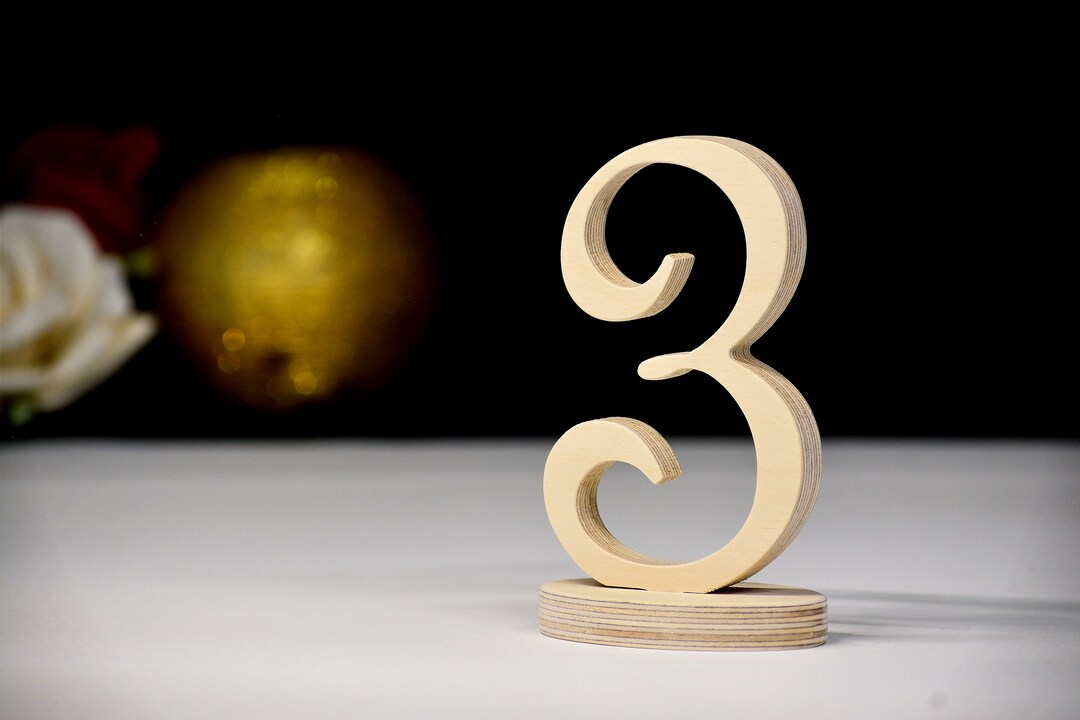 Wooden Table Numbers Rustic Wedding Top Table Decoration - Etsy