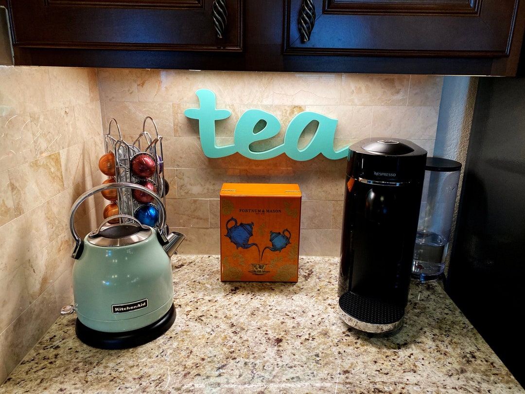 Tea Bar Sign Tea Bar Scriot Letters Tea and Coffee Bar Sign Coffee Bar ...