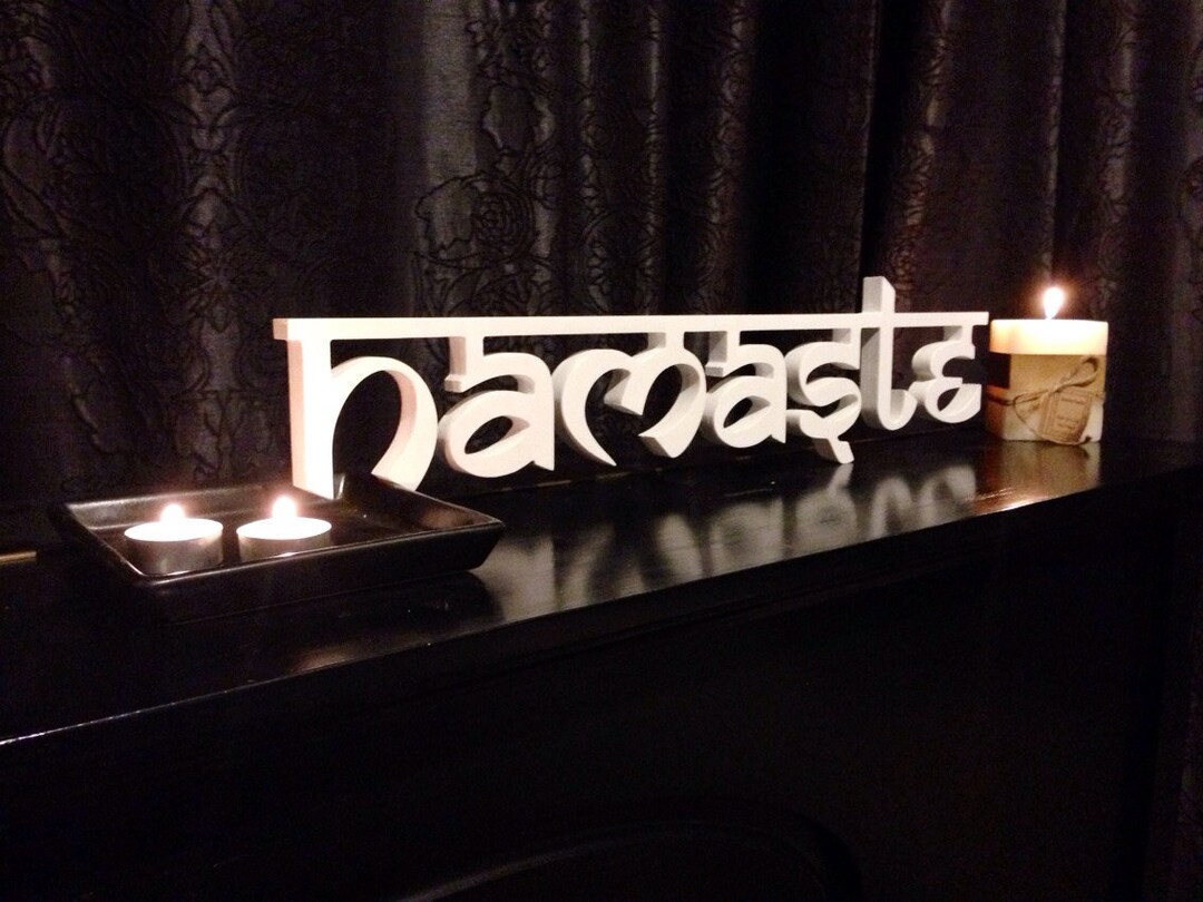 Sanskrit 'namaste' Rustic Wood Sign, Yoga Decor - Etsy