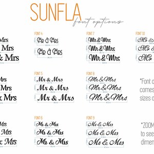 Elegant Script Mr & Mrs Wood Signs for Head Table at Wedding Reception ...