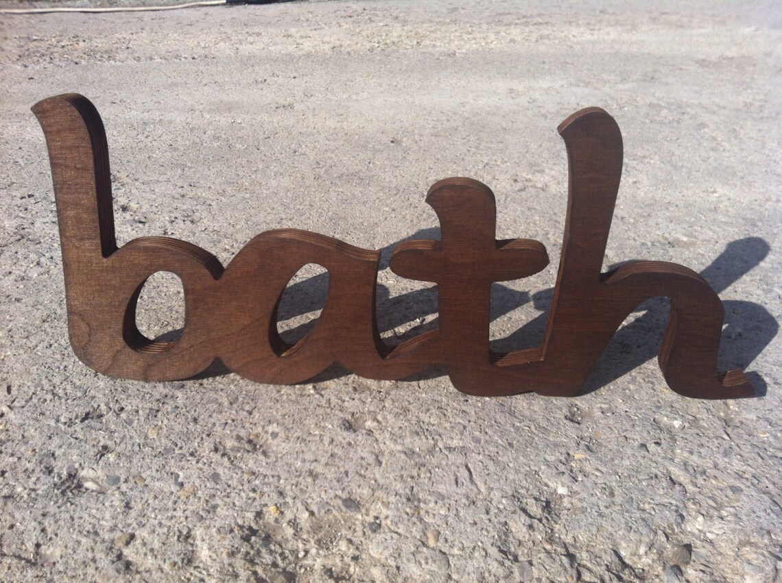 Bathroom Decor Wall Decor Bath Sign Wooden Letters Cottage - Etsy Canada