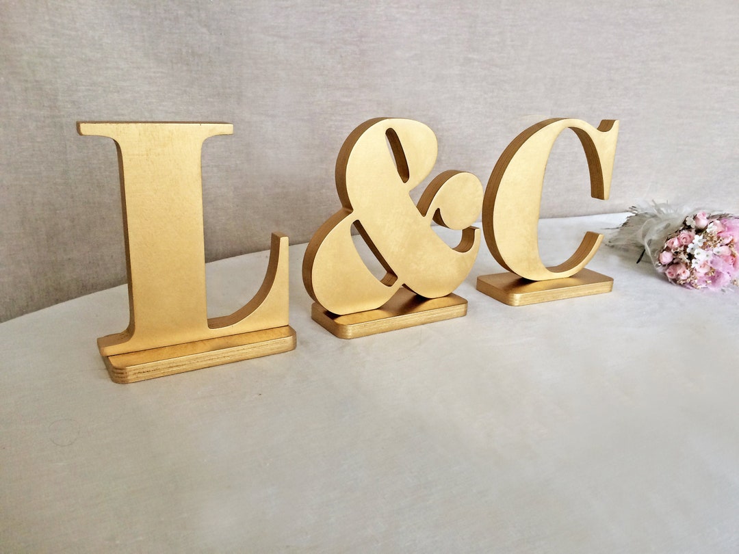 Wedding Signs Couple's Initials - Wooden Letters for Wedding, Bridal ...