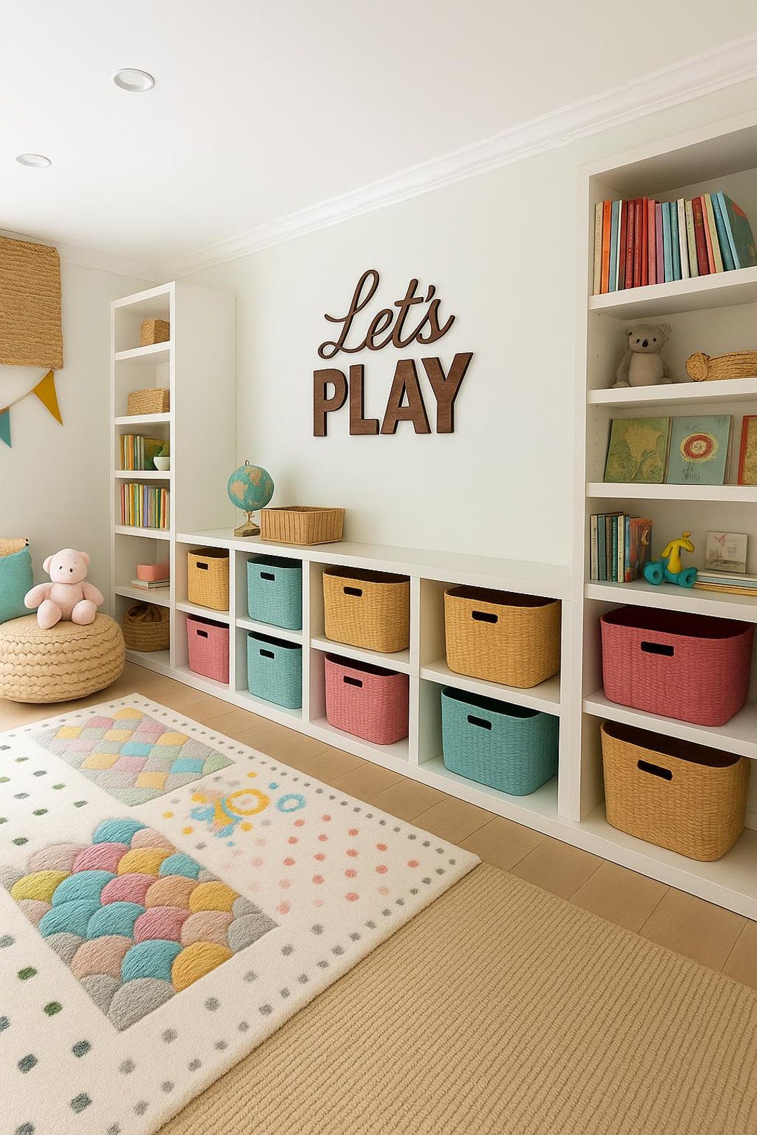 Let's Play Wooden Cutout | Playroom Wall Decor - Etsy