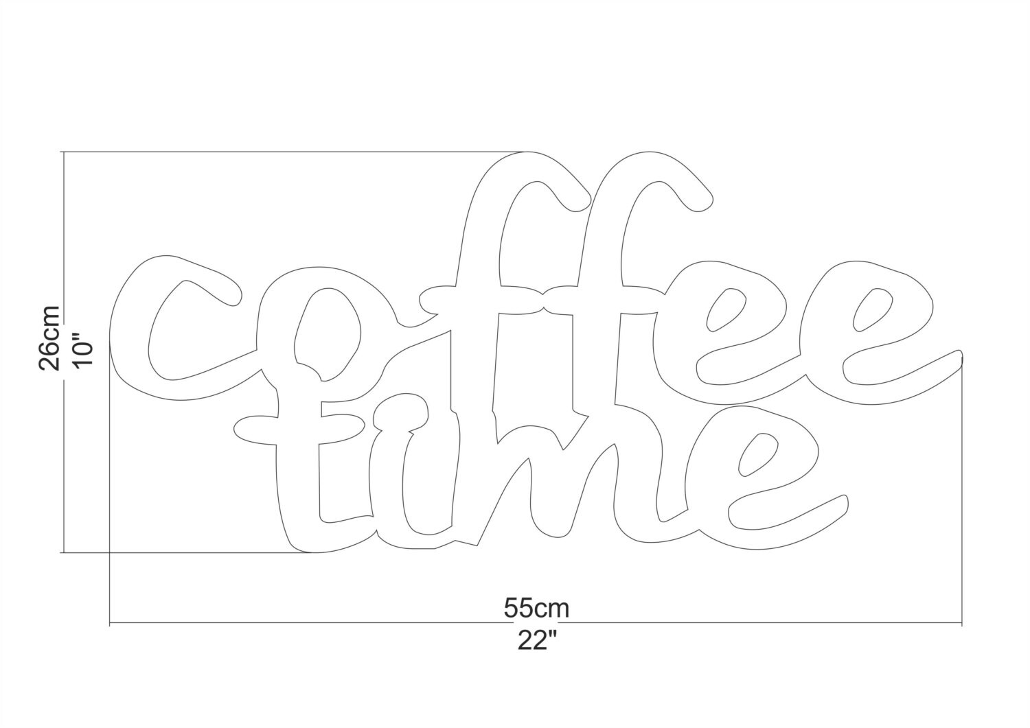 Coffee Sign Home Decor COFFEE TIME Wood Script Wood Sign | Etsy