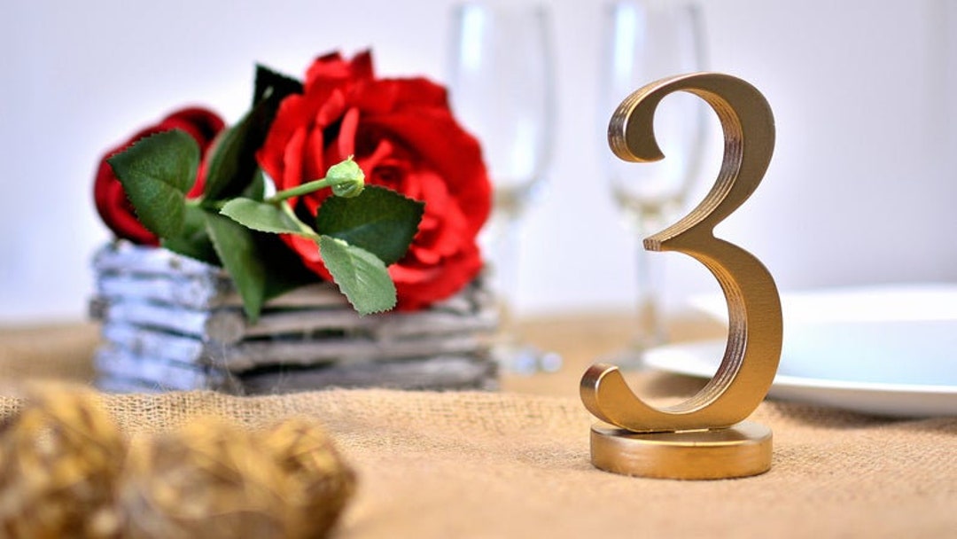 Geometric Wedding Table Numbers on Stands 3D Wedding Numbers - Etsy