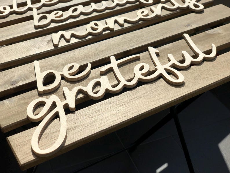 CUSTOM WOOD WORDS - Deposit, Custom Wood Phrases, Custom Wall Sign ...