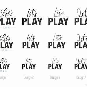 Let’s Play Wooden Wall Sign – Kids Room Decor, Playroom Wall Art ...