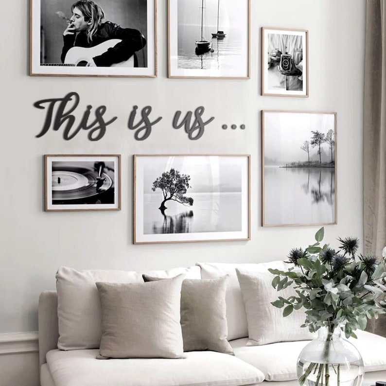 This is Us... Wood Sign | Family Photo Wall Decor | Personalized Wall ...