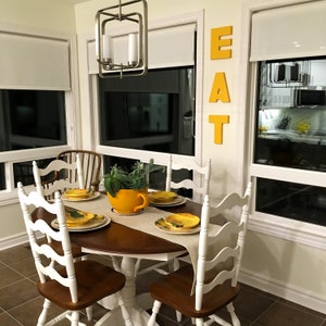 Eat Sign- Tea Sign, Kitchen Sign, Wood Sign 3 Wood Letters 2 Words ...