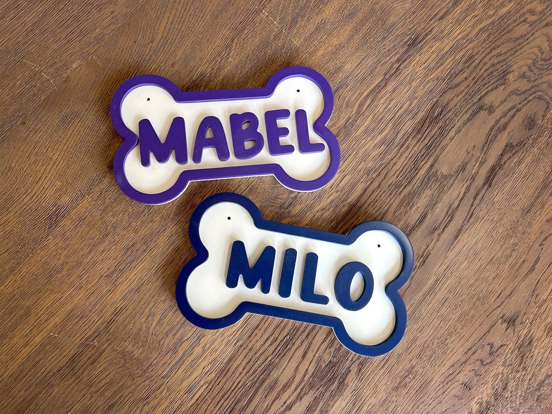 Personalized Wooden Dog Bone Name Sign: Pet Kennel Decor - Etsy