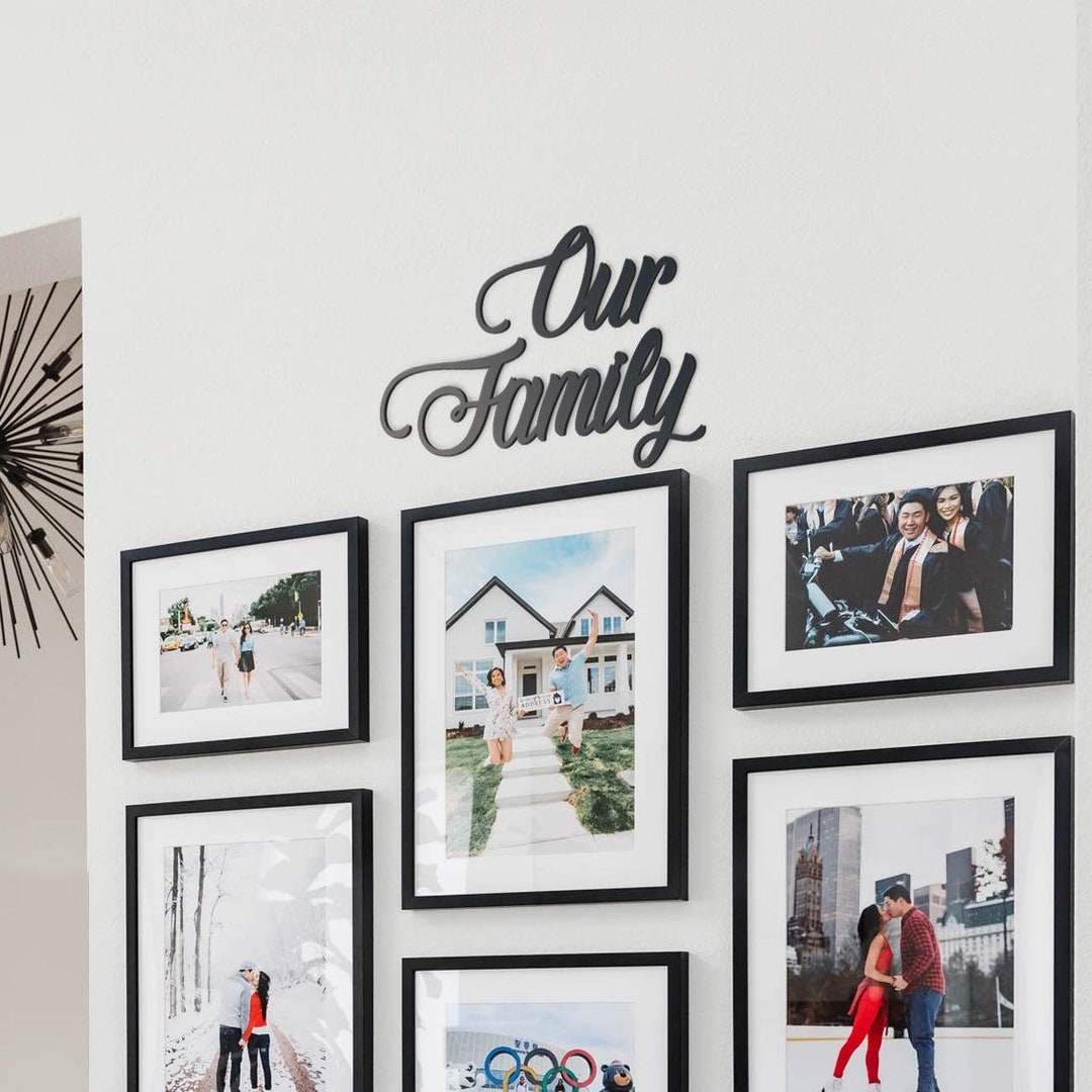 Our Family Photo Wall Sign, Home Decor for Family Photo Wall, This is ...