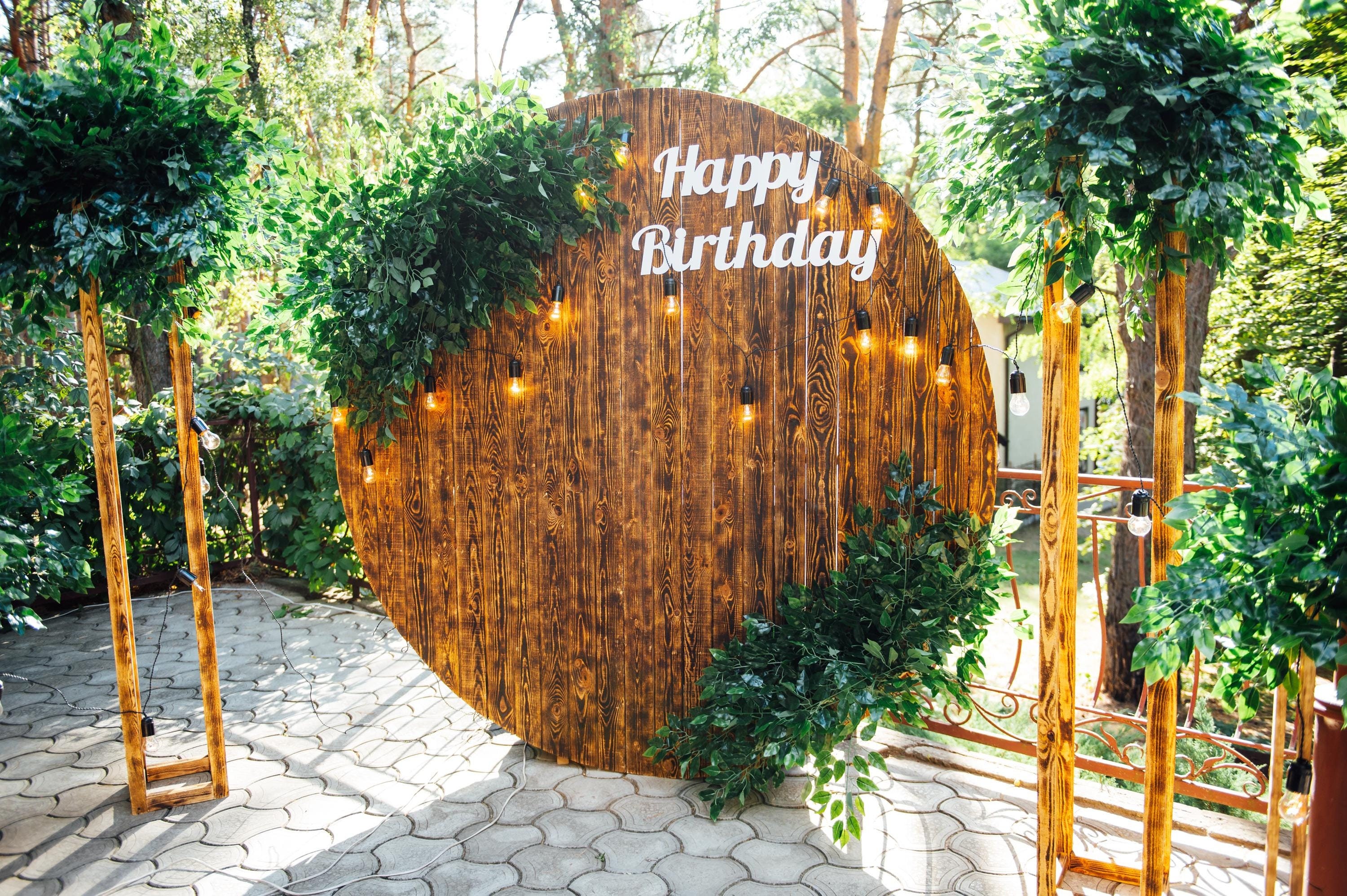 Custom Birch Plywood Party Backdrop Sign: Birthday, Bat Mitzvah, Sweet ...