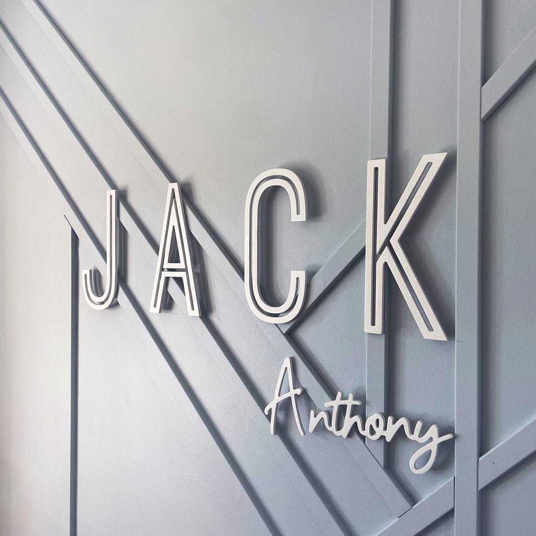 Plywood Nursery Name Sign, Custom Baby Room Decor - Etsy