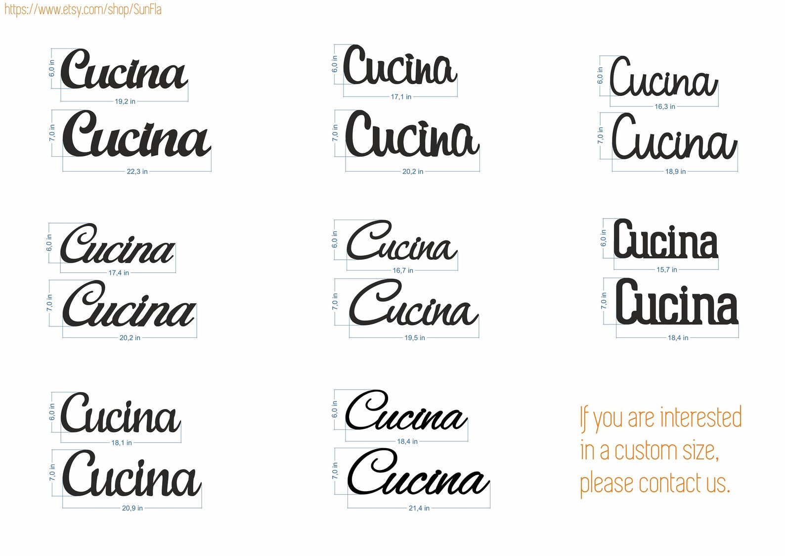 Cucina La Cucina Italian Italia Kitchen Sign Cucina - Etsy